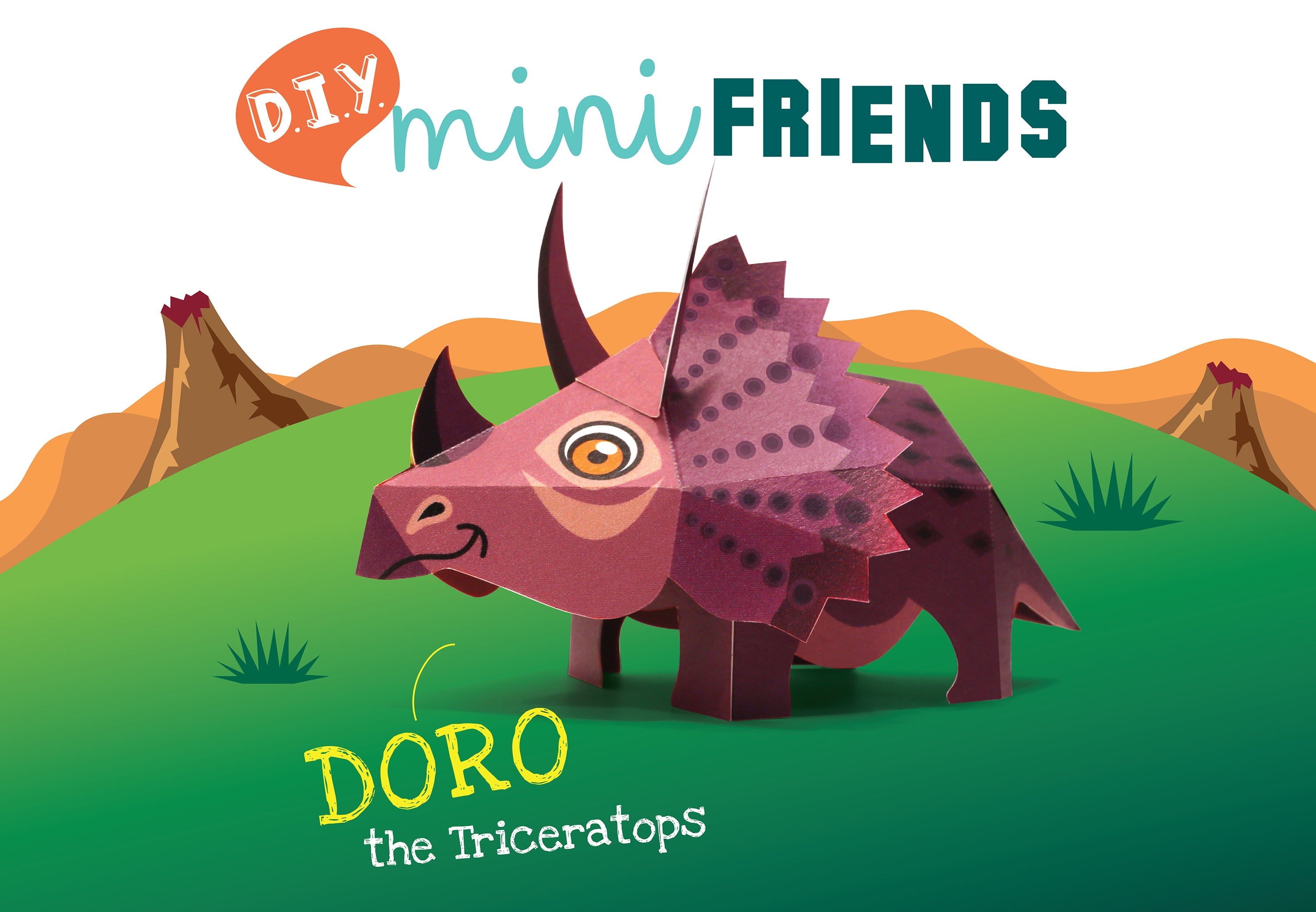 Buy Mini Triceratops DIY Dinosaur Paper Craft Kit in India at Best ...