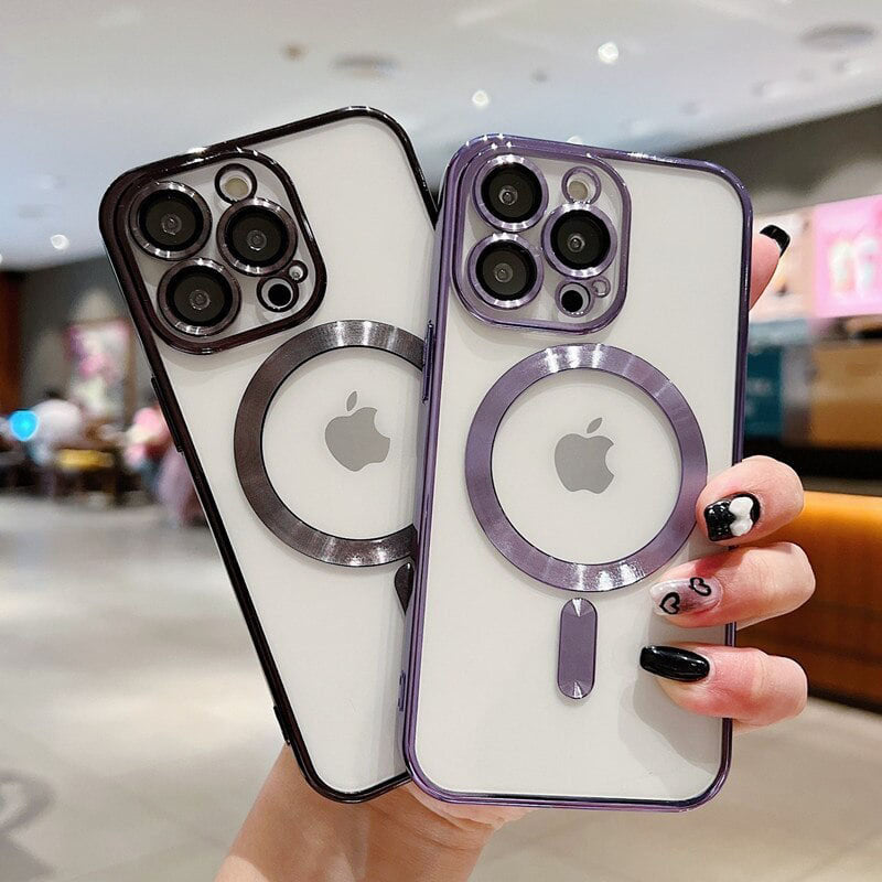 Buy iPhone's Magsafe Plating Luxury Soft Magnetic Series protection ...