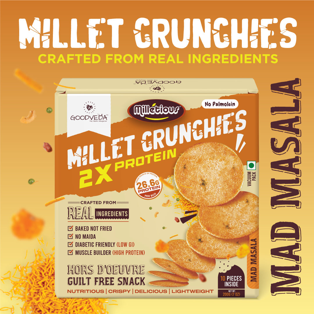 Goodveda Mad Masala Flavor - Millet Crunchies The Ultimate Healthy Sna ...