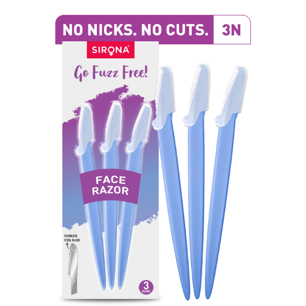 Buy Sirona Reusable Face Razors for Women for Facial Hair - Pack of 3 ...
