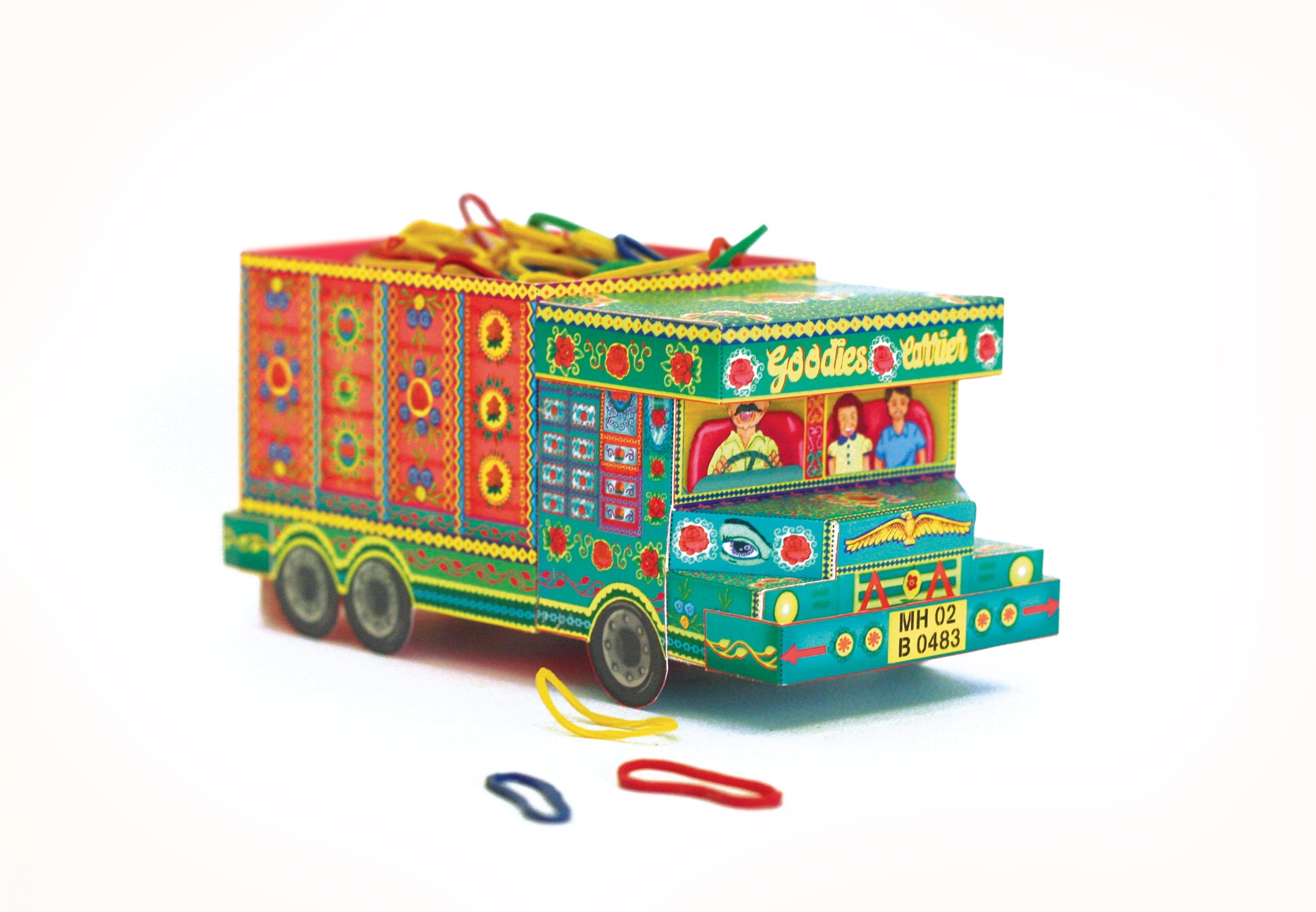 Buy Green ‘Goodies Carrier’ Truck container DIY Paper Craft Kit in ...