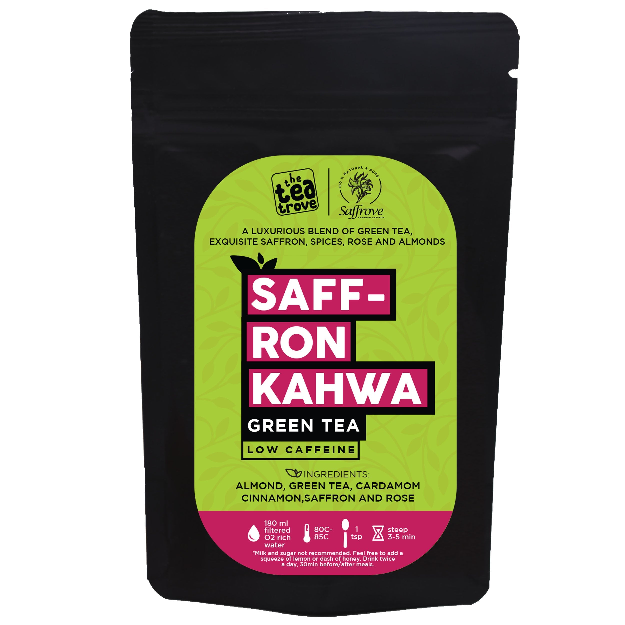 Buy Kashmiri Kahwa Green Saffron Tea (50 G Serves 25 Cups) in India at ...