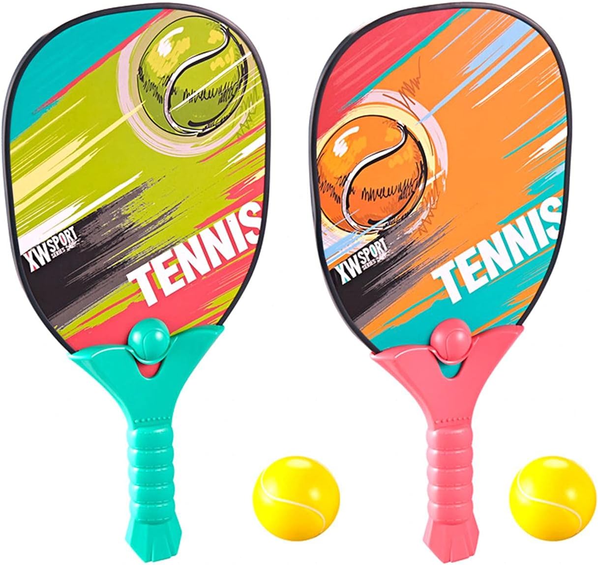 Buy Kid-Friendly Table Tennis Toy Set: 2 Rackets and 2 Foam Balls for ...