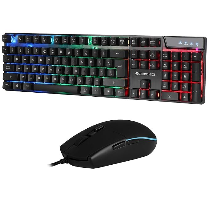Buy Zebronics War Gaming Keyboard and Mouse Combo,Gold Plated USB ...