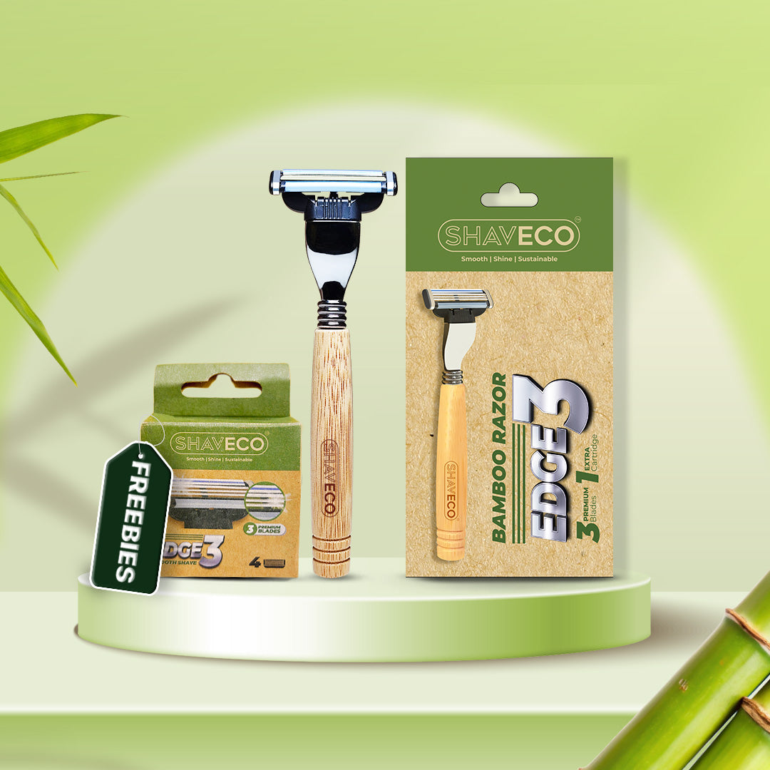 Buy Bamboo EDGE 3 Razor – Triple-Blade Precision with Extra Cartridge ...
