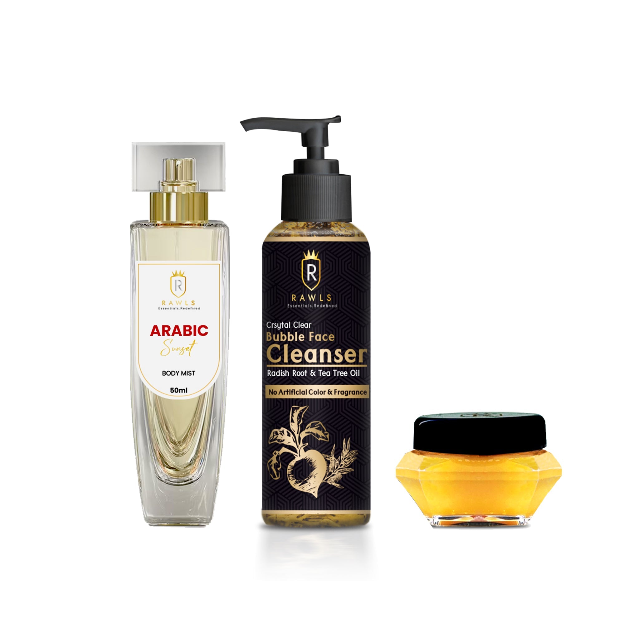 Arabic Sunset Body Mist + Lip Lightener + Crystal Clear Bubble Face Wa ...
