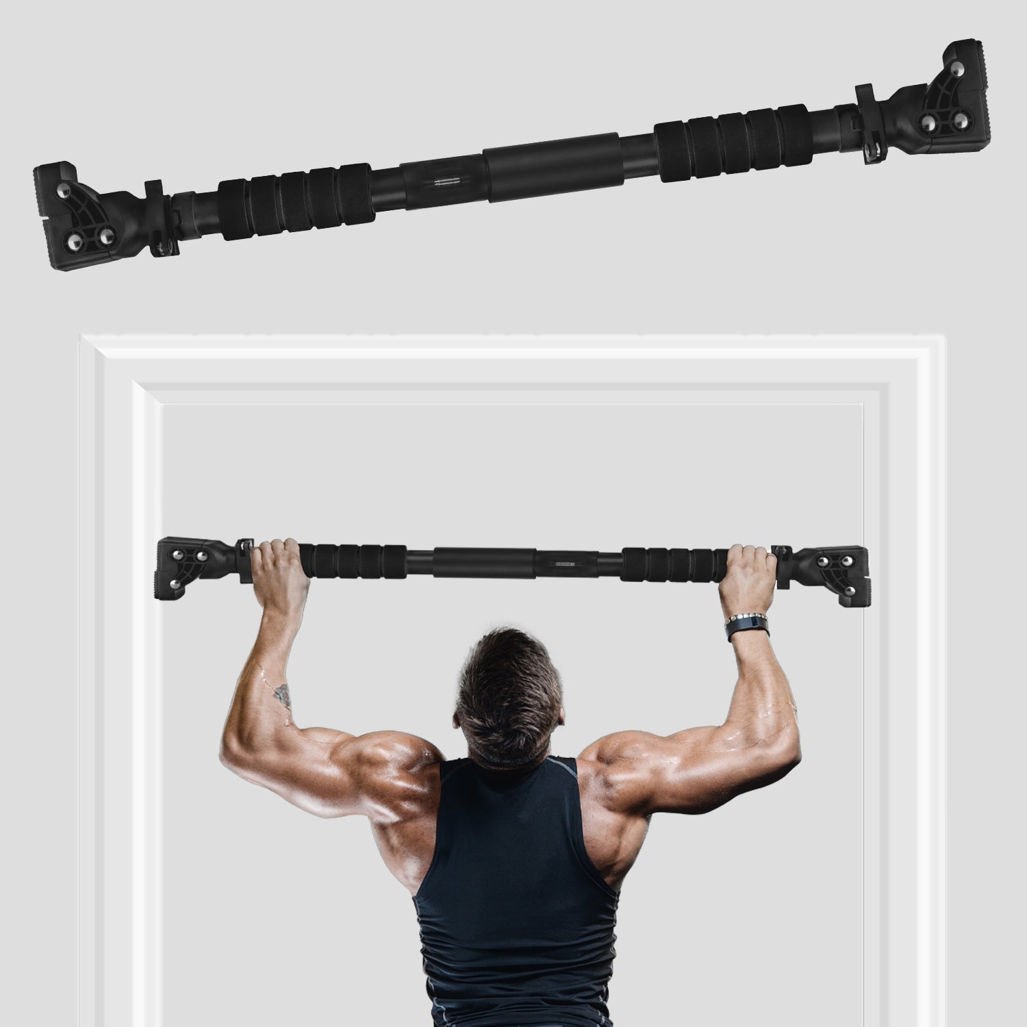 Buy Doorway Pull up Bar without Screw - Black in India at Best Price ...