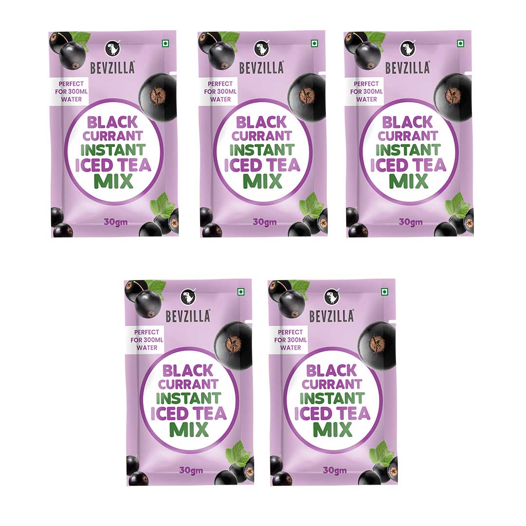 Buy Bevzilla Instant Iced Tea Blackcurrant 30Gm X5 in India at Best ...