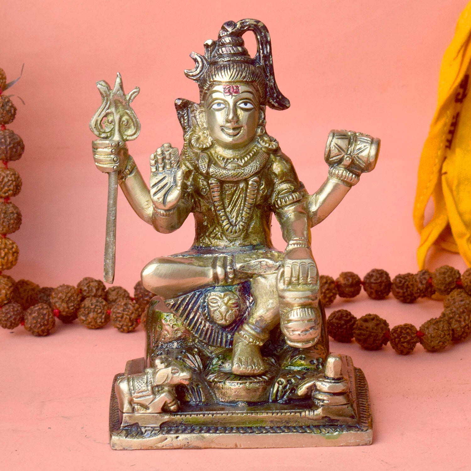 Buy 6 Inch Brass Shiv Statue - Elegant Lord Shiva Sculpture in India at ...