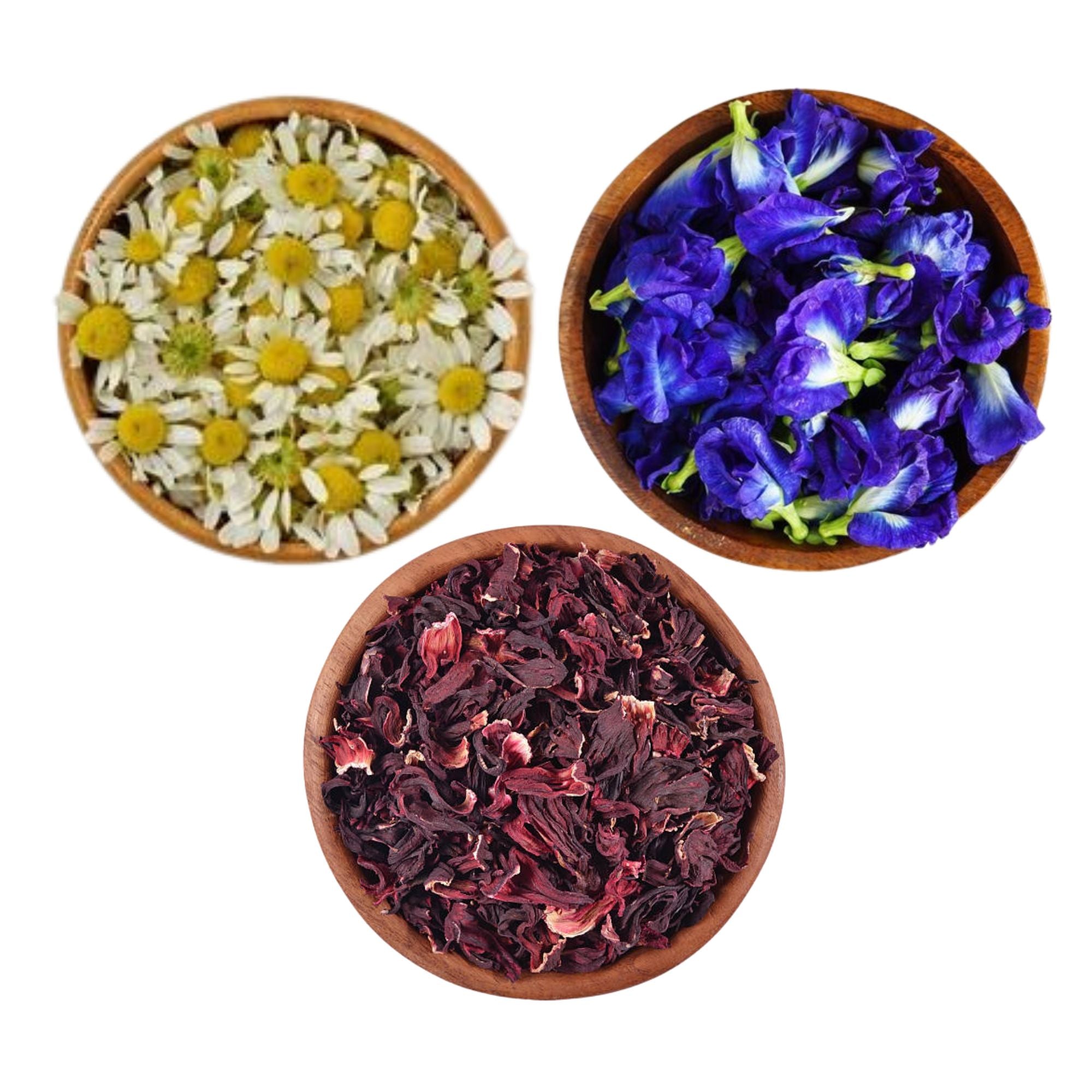 Buy Chamomile Tea - Blue Tea - Hibiscus Tea Combo Pack in India at Best ...