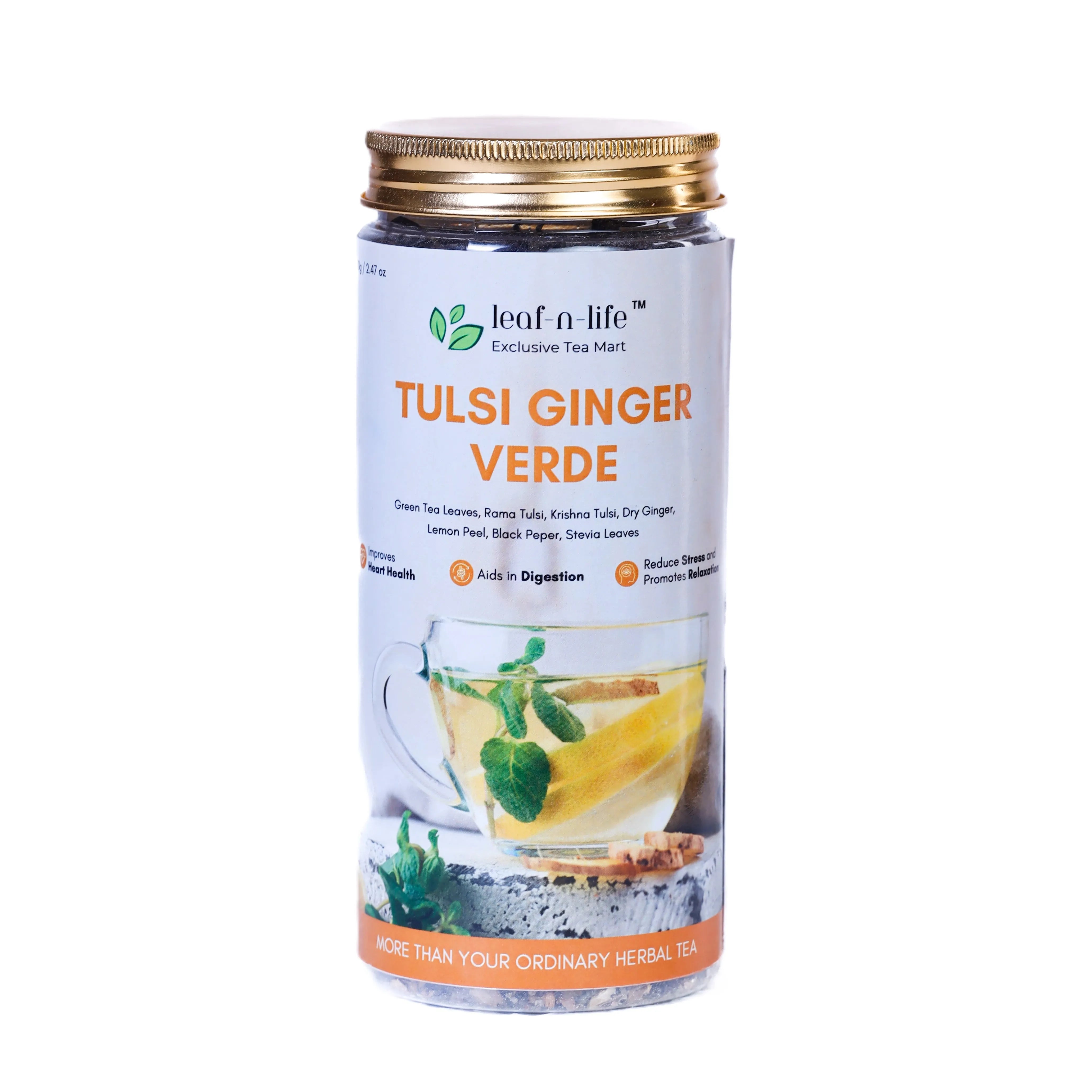Buy Tulsi Ginger Verde for Digestion – with Dry Ginger, Tulsi and Lemon ...