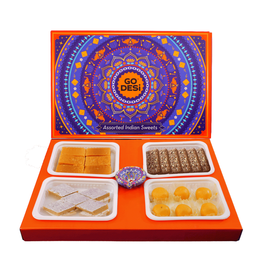 Buy GO DESi - Assorted Meetha Diwali Gift Box | Diwali Diya | Kaju ...
