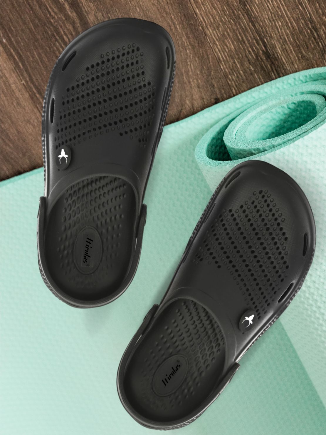 Buy Hirolas® Men's Black Cushioned Fluffy Comfortable Slider Clogs ...