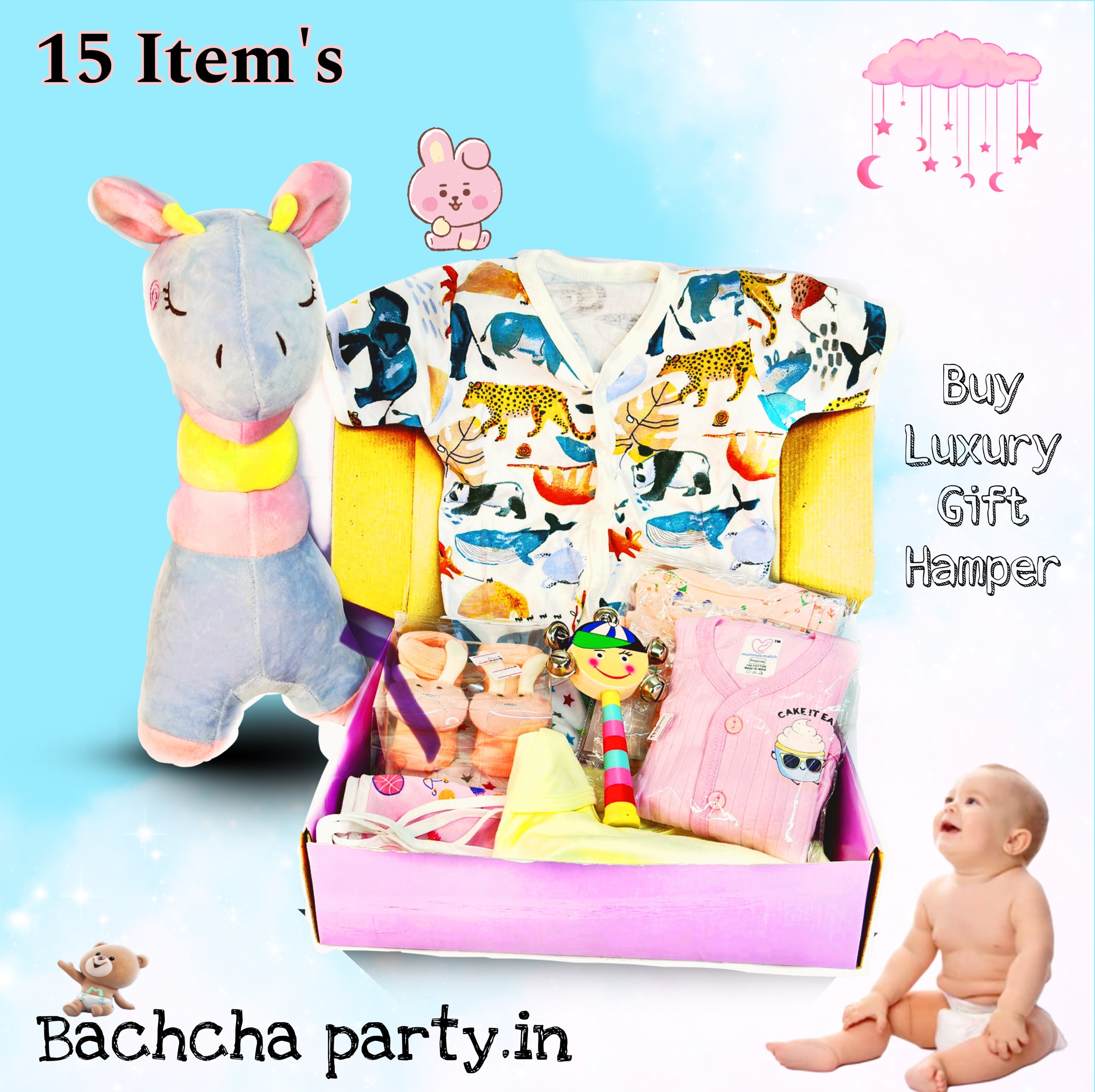 Buy Combo of 15 Baby Essentials: All-in-One Care Package in India at ...