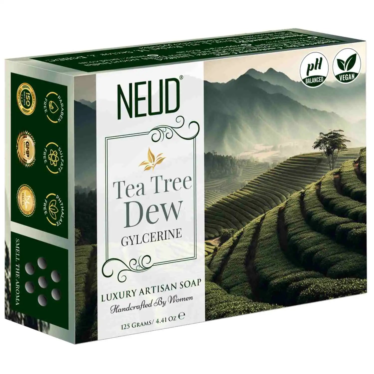 Neud Tea Tree Dew Glycerine Luxury Artisan Ph-Balanced Handmade Soap 1 ...