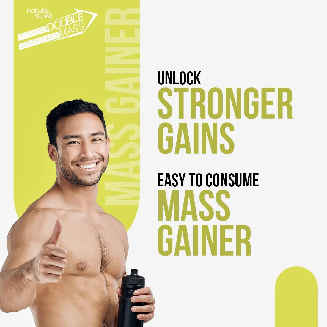 Buy Nature Sure Double Mass Chocolate Flavored Mass Gainer with Whey ...