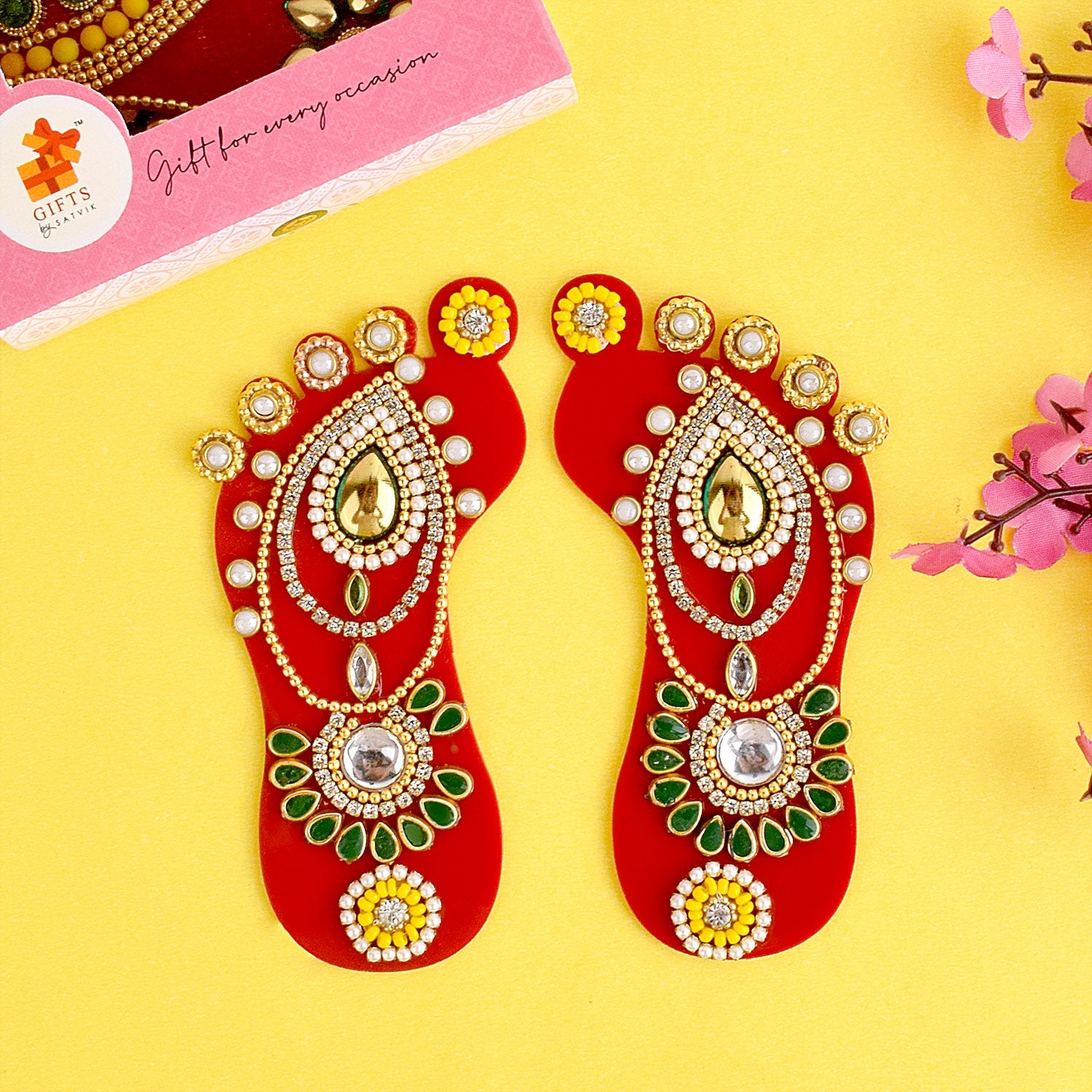 Buy Religious Laxmi Charan Paduka: Prosperity's Footprints Sticker in ...