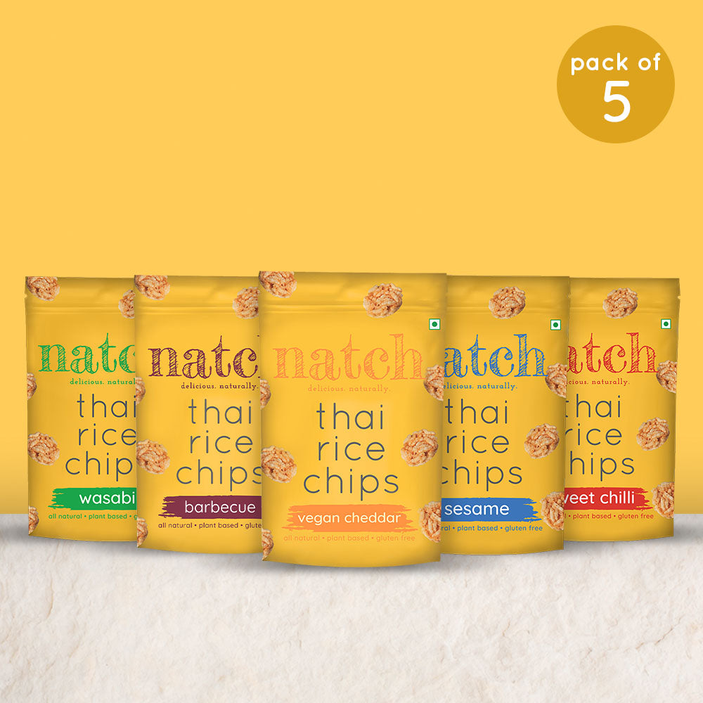 Buy thai rice chips - variety pack (large pack of 5 - 100g) in India at ...