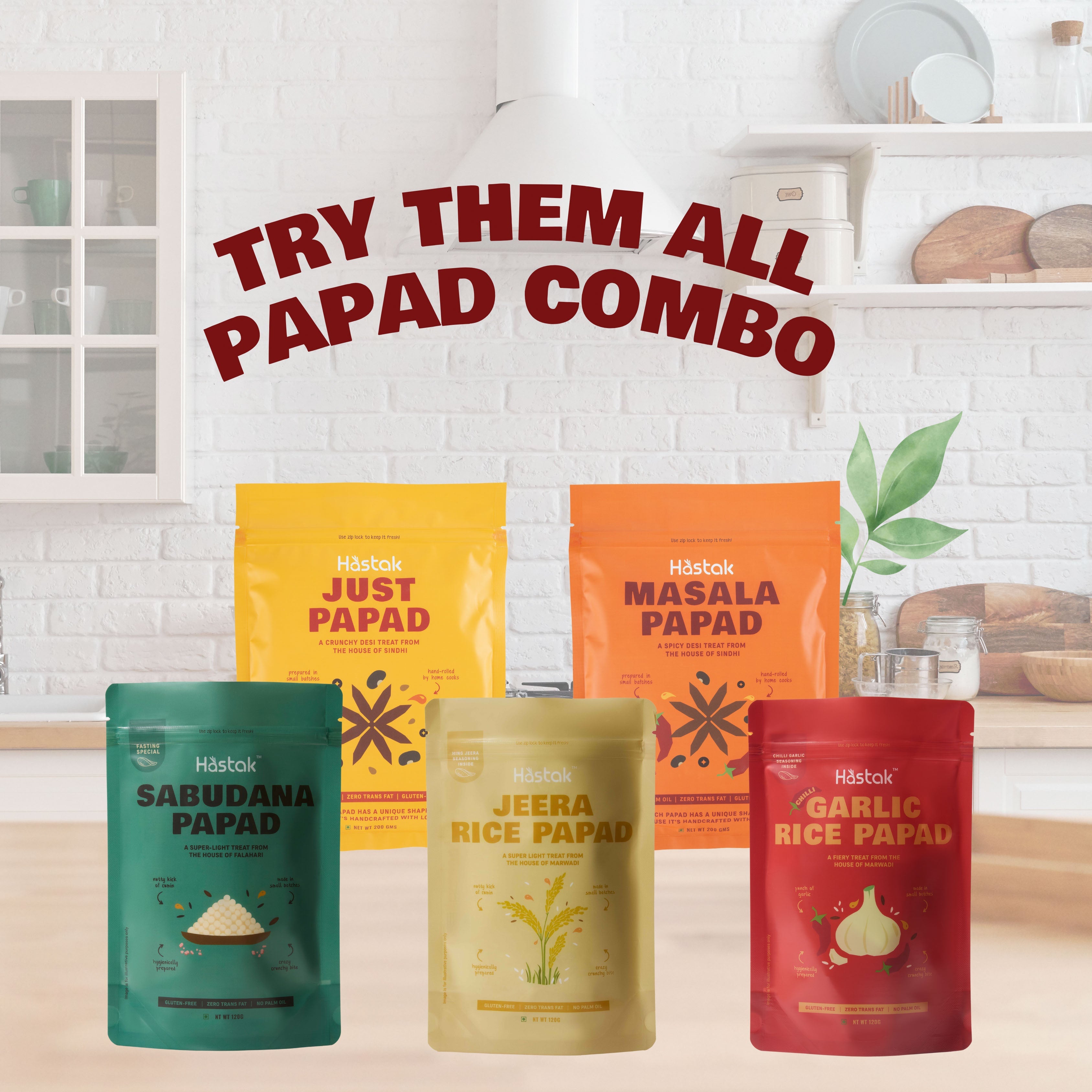 Buy Try them all papad combo- Pack of 5 in India at Best Price - Zop by ...