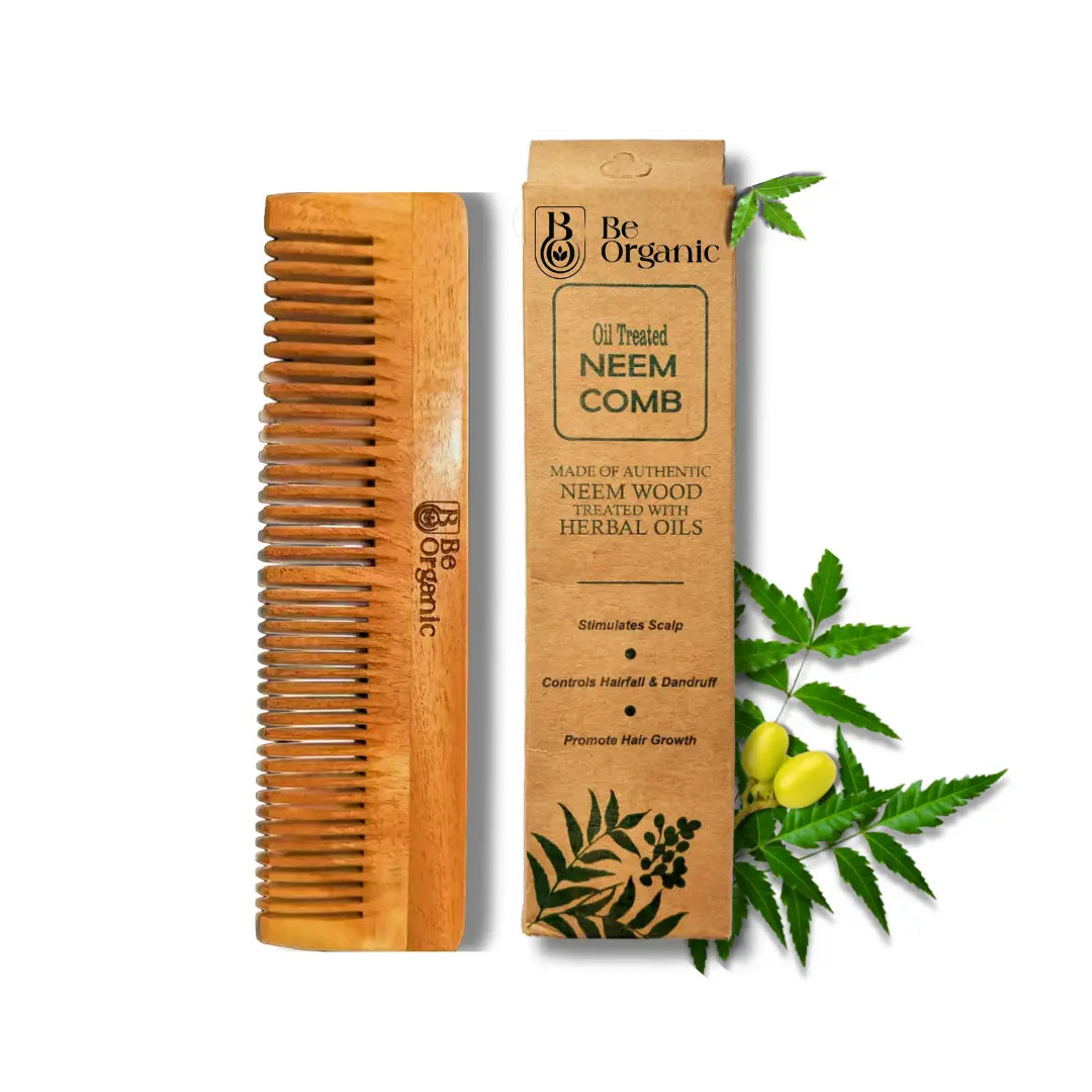 Buy Dual Tooth Neem Comb Made with Pure Young Neem Soaked in Oil for 72 ...