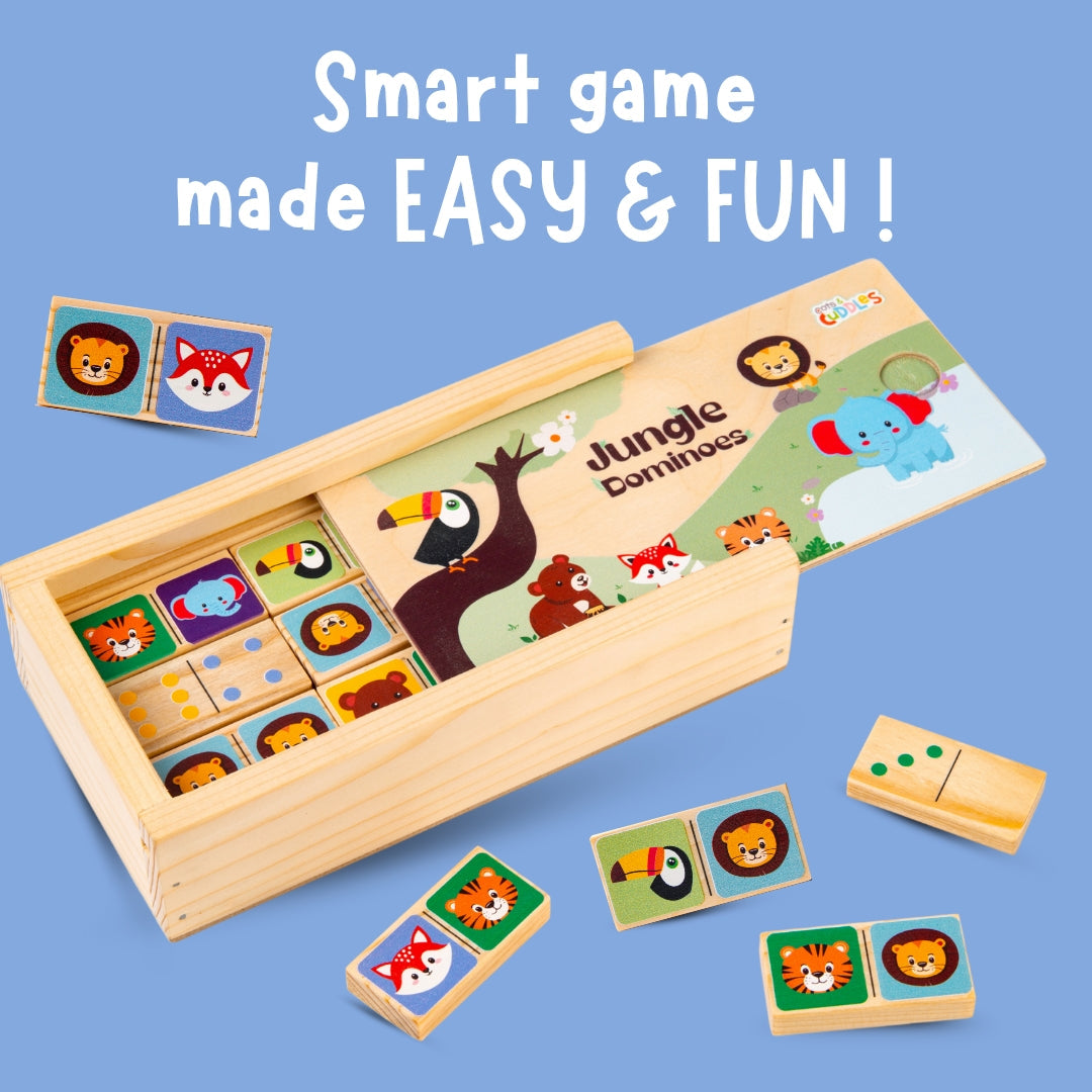 Buy Cots and Cuddles Wooden Animal Faces Dominoes for kids in India at ...