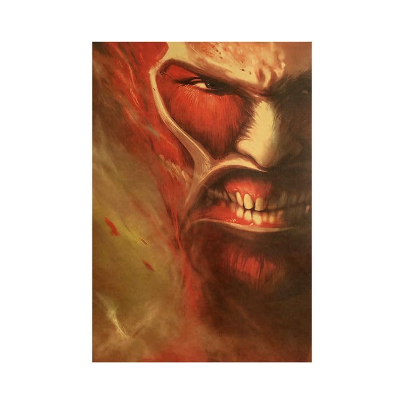Buy Colossal Titan Attack On Titan Kraft Paper Poster Size 51 X 35 Cm ...