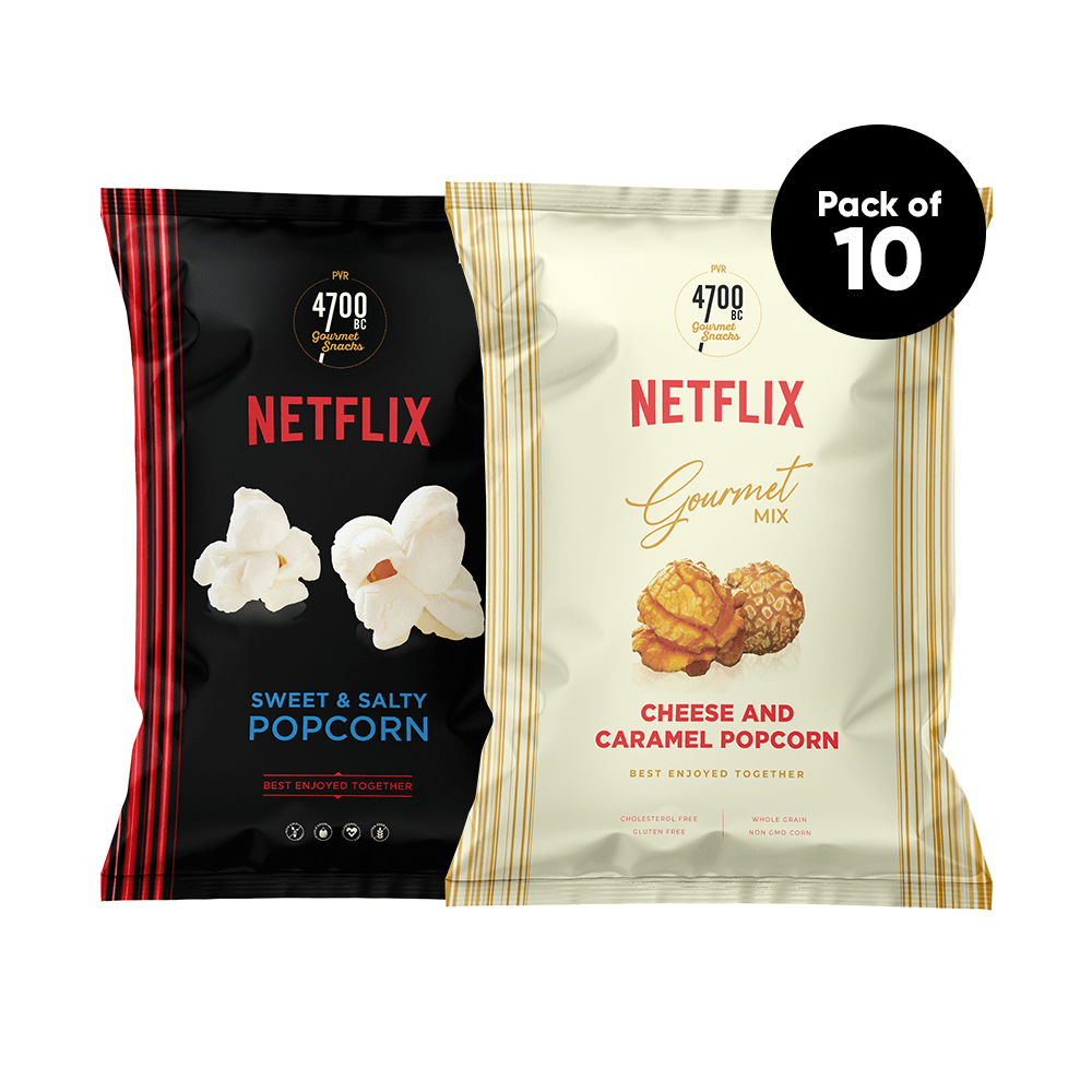 Buy 4700BC x Netflix, Gourmet & Jumbo Popcorn, Assorted Combo (Pack of ...