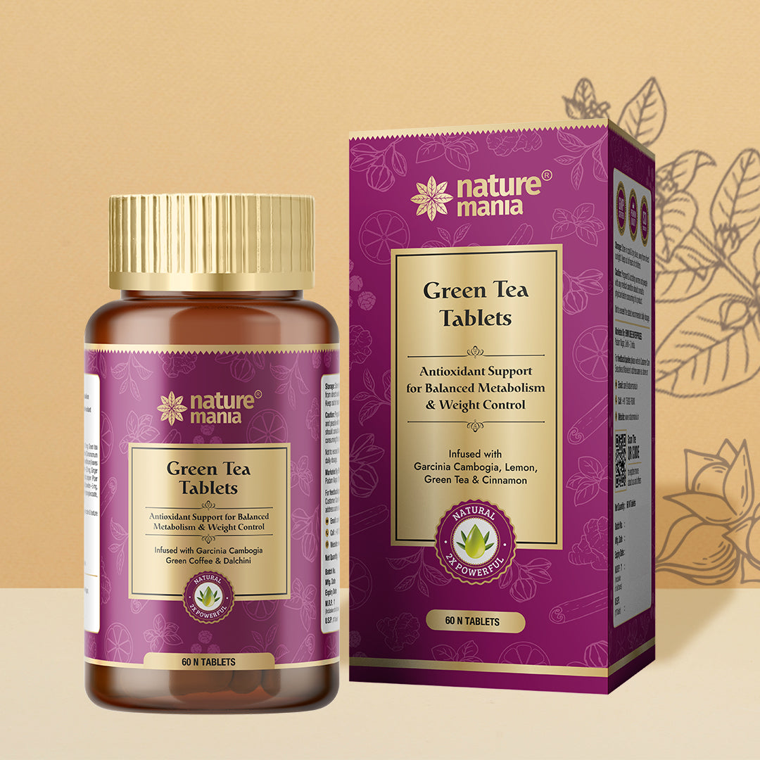 Buy Nature Mania Green Tea Tablets-60N | Weight Loss | Fat Burner for ...