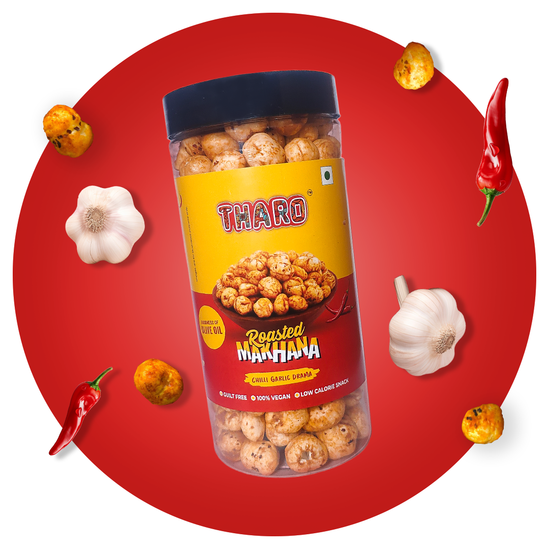 Buy THARO Chilli Garlic Roasted Makhana | 70 gms in India at Best Price ...