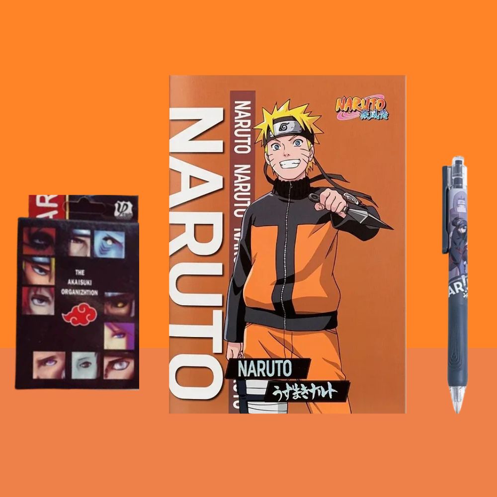 Buy Naruto Gift Set - B5 Notebook, Akatsuki Playing Cards & Itachi Pen ...