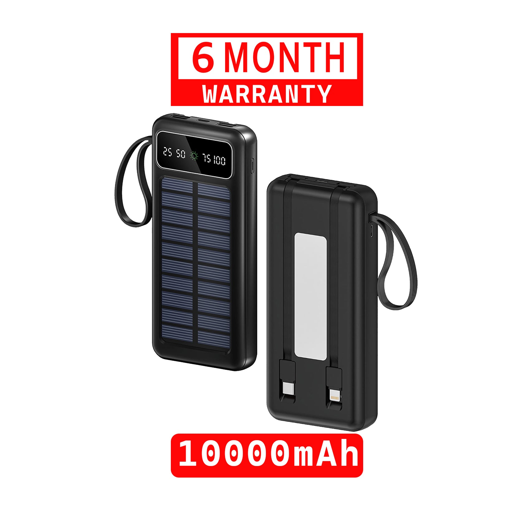 Buy TexoVera Solar Power Bank 10000 mAh - 15W Solar with Lithium ...